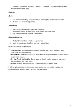 Overview of Conducting Scuba Diving for Beginners in Andaman | PDF