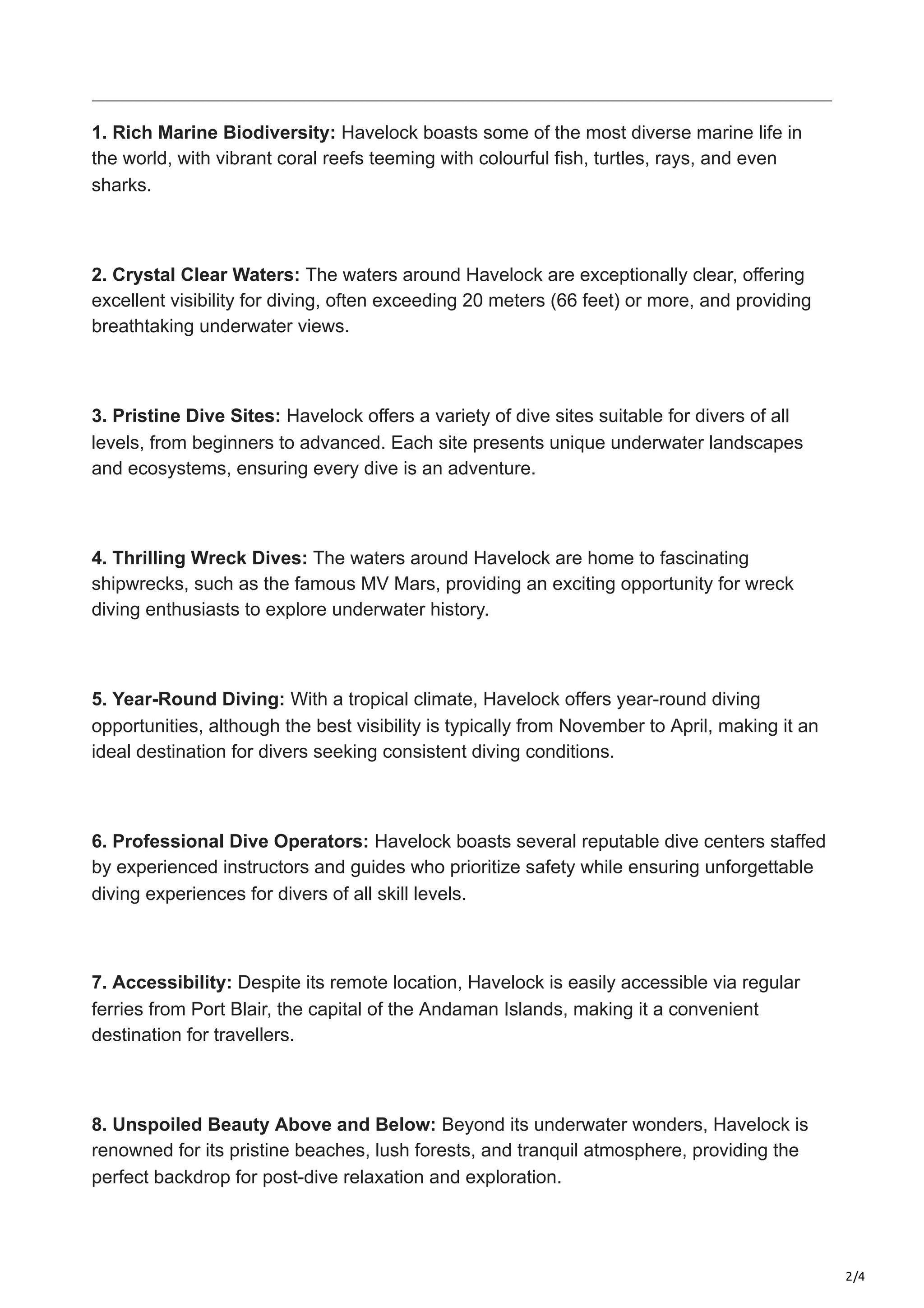 Top 10 Reasons to Experience The Best Scuba Diving in Havelock | PDF