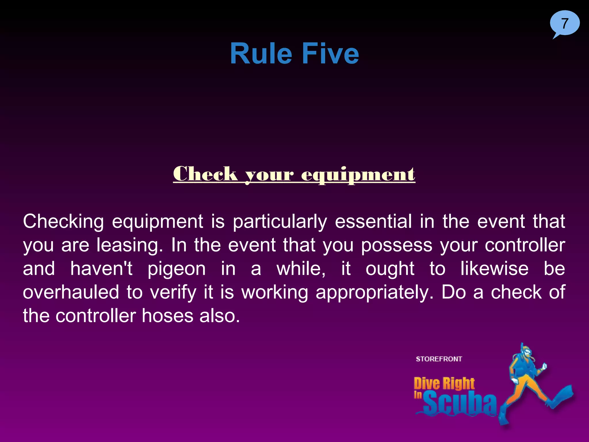 Scuba Diving Rules For a Safe Dive | PPT