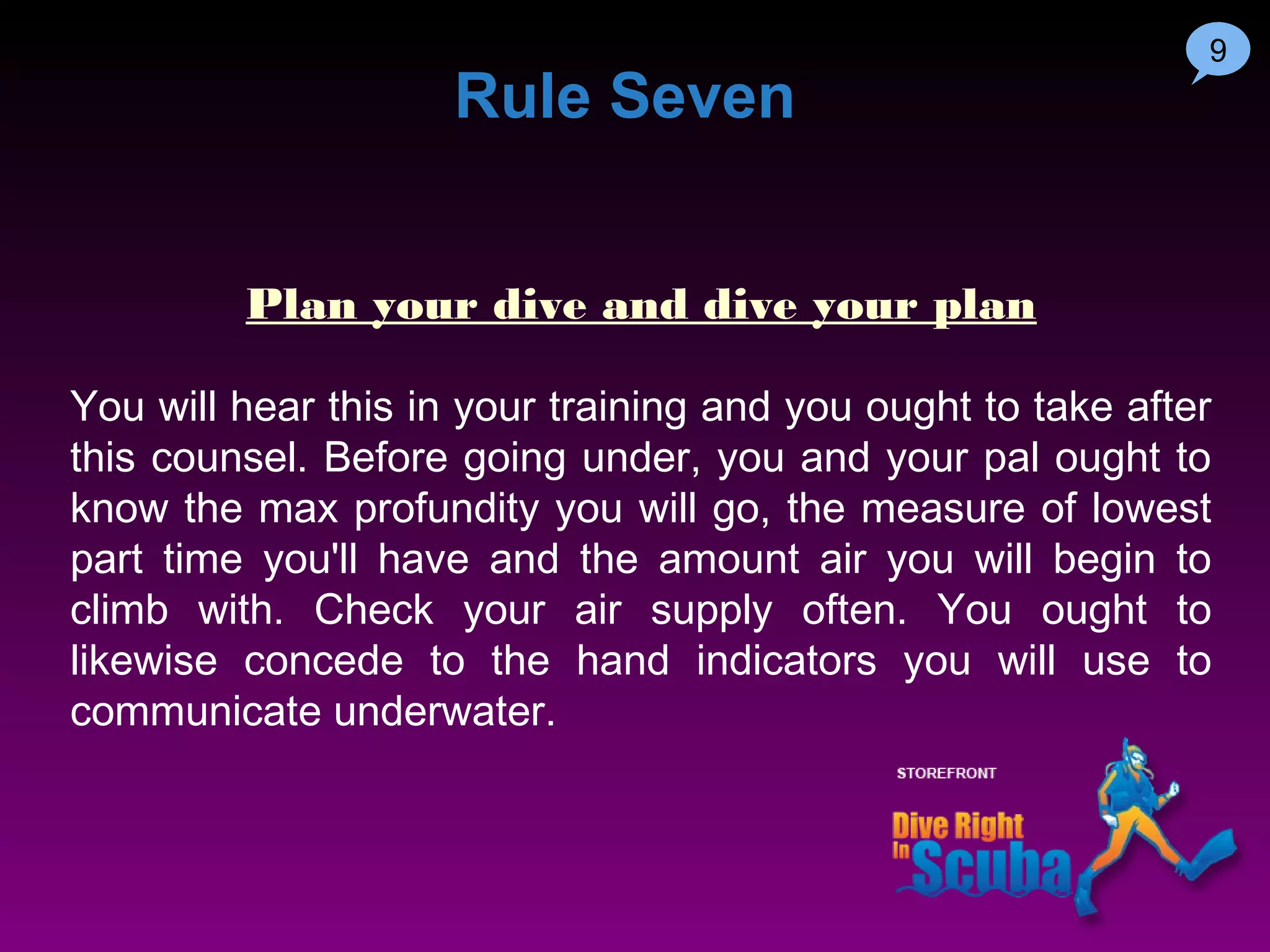 Scuba Diving Rules For a Safe Dive | PPT