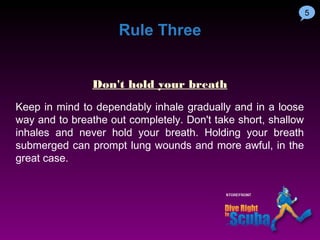 Scuba Diving Rules For a Safe Dive | PPT
