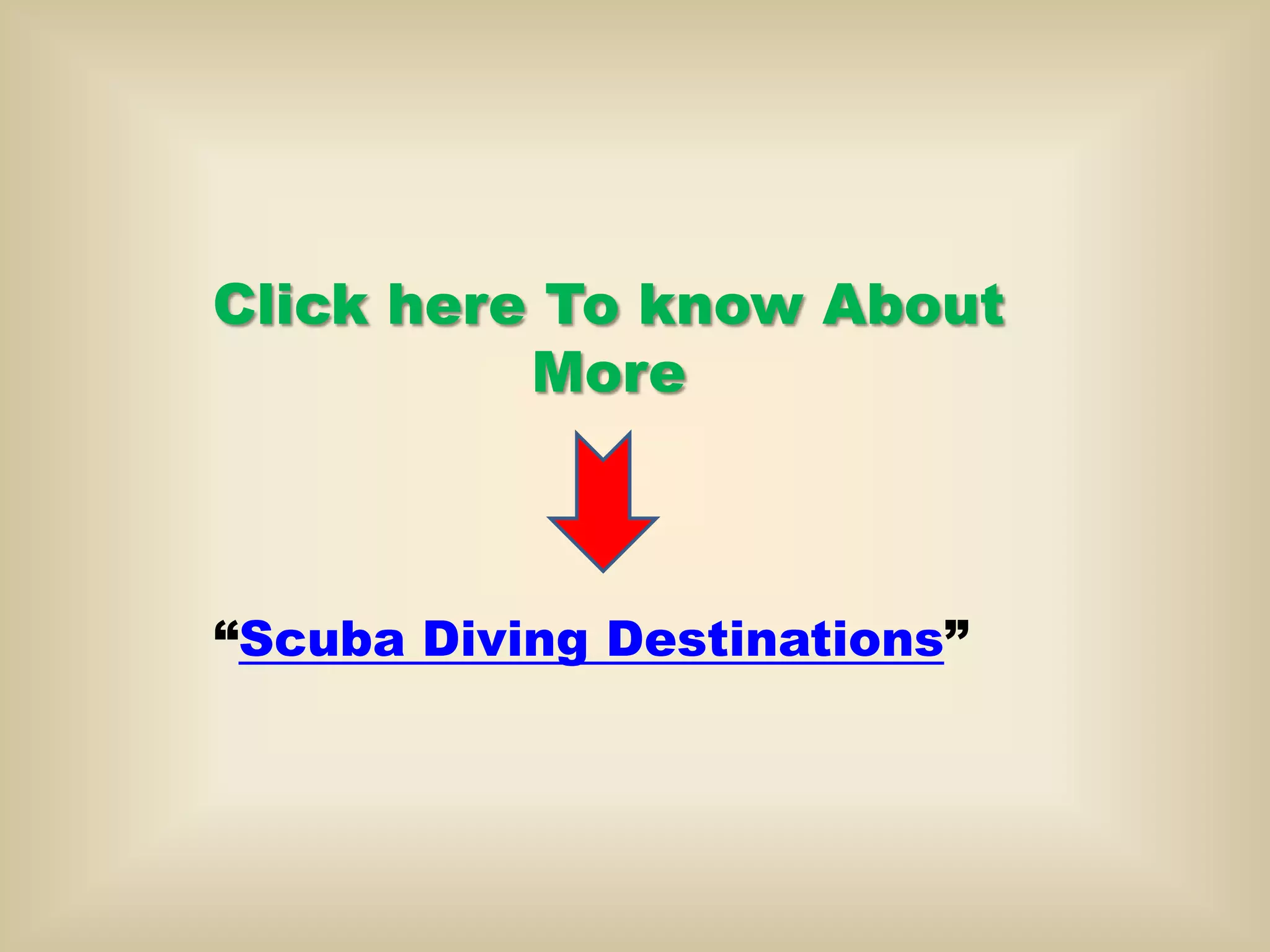 Scuba great destinations | PPT