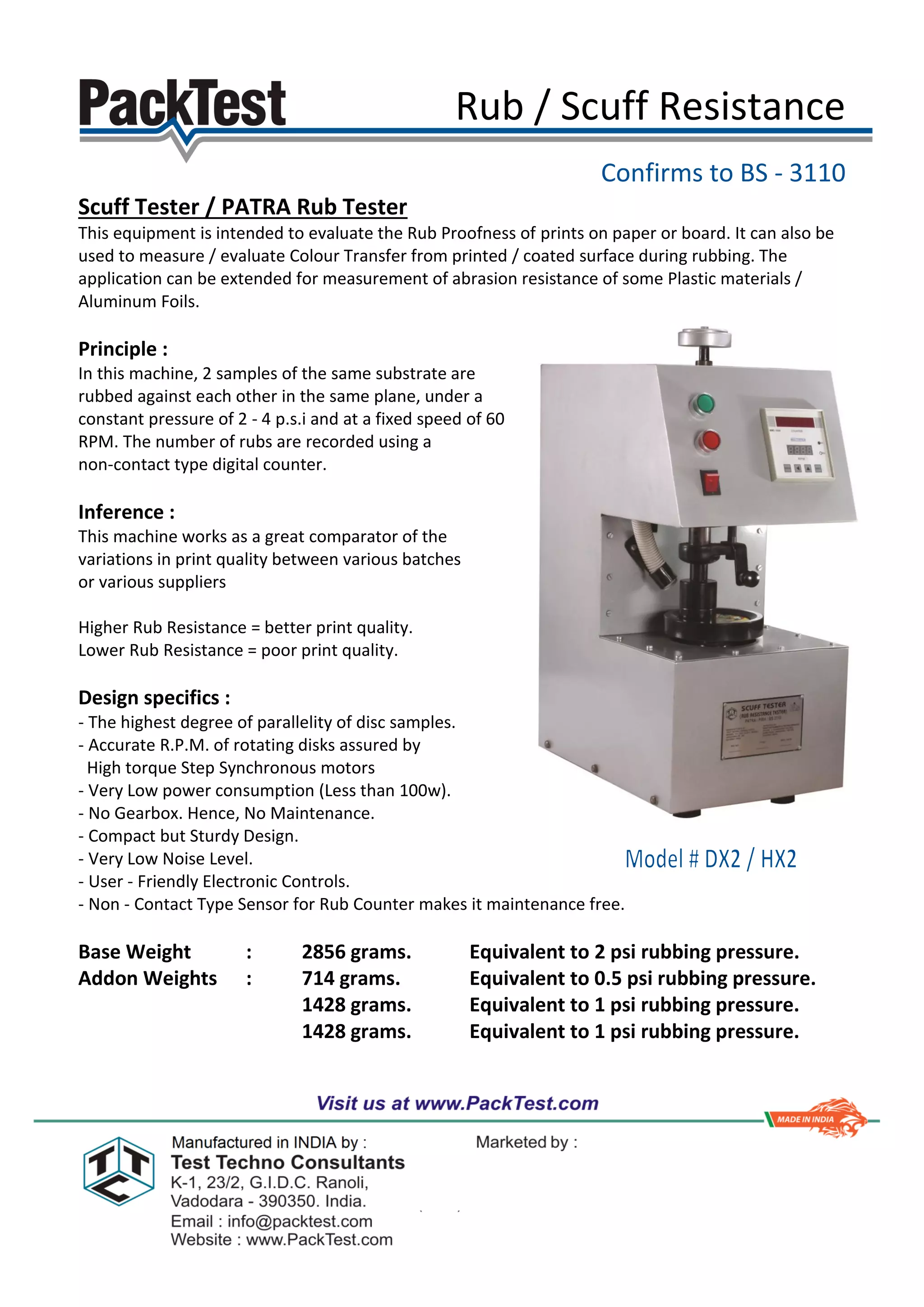 Scuff and ink rub 2018 | PDF