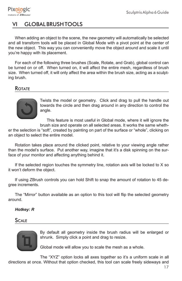 Sculptris alpha6 documentation | PDF | 3-D Graphics | Computer Software and Applications