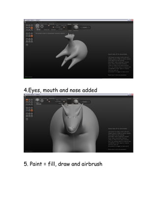 Sculptris quadraped progression in creation | PDF