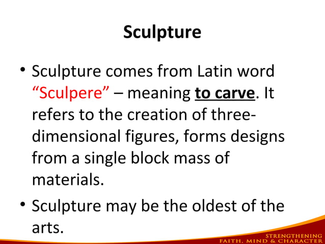 Sculpture | PPT | Geology | Science