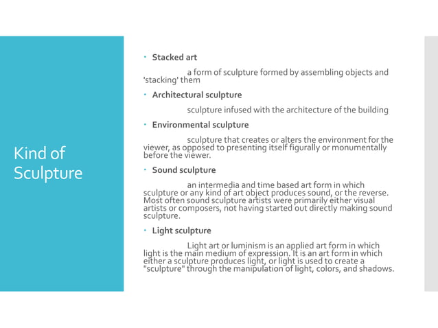 Sculpture lecture 1 1 definition | PPTX | Jewelry Making | Arts and Crafts