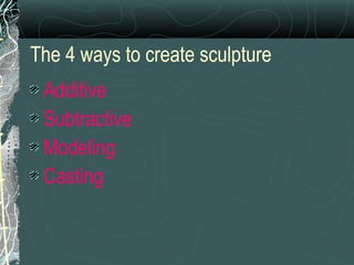 Sculpture vocabulary | PPT