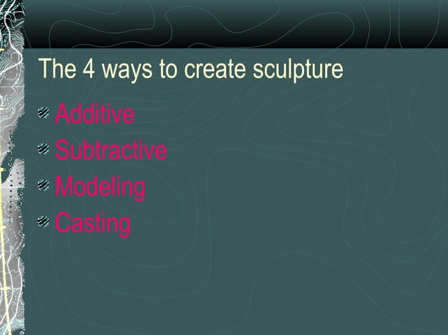 Sculpture vocabulary | PPT | Drawing and Sketching | Arts and Crafts