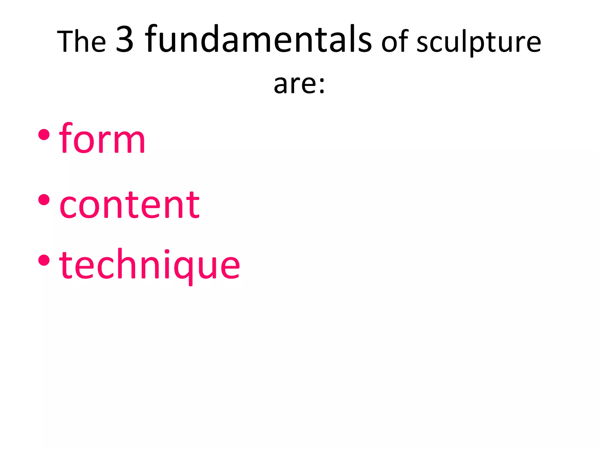Sculpture vocabulary 2 | PPT