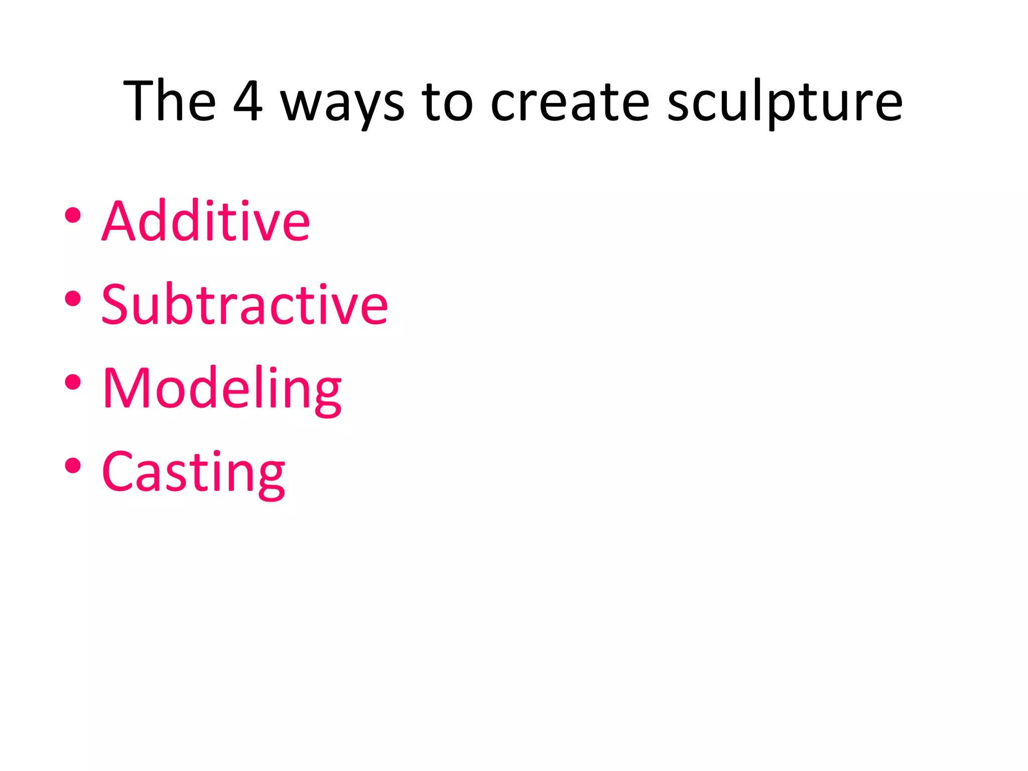 Sculpture vocabulary 2 | PPT