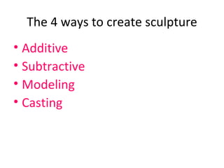 Sculpture vocabulary 2 | PPT