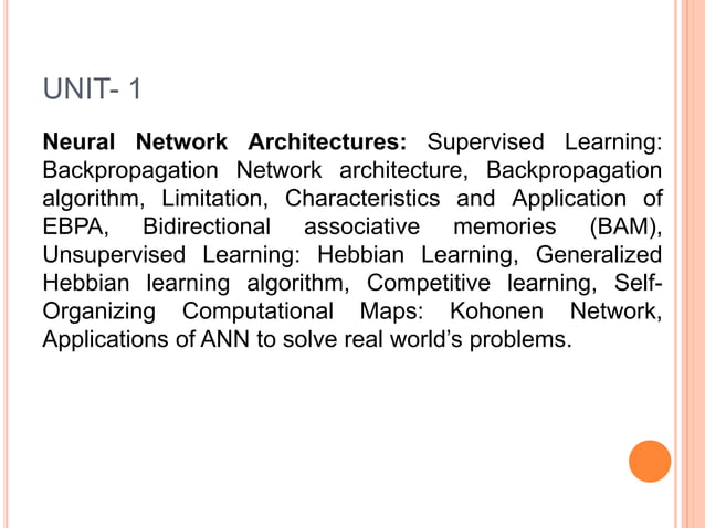SoftComputingUNIT-1_Neural_Network_Architectures.pptx