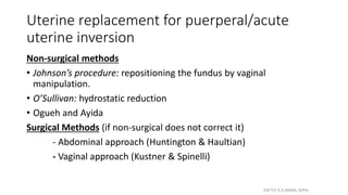 Non-Pueperal Uterine Prolapse | PPT