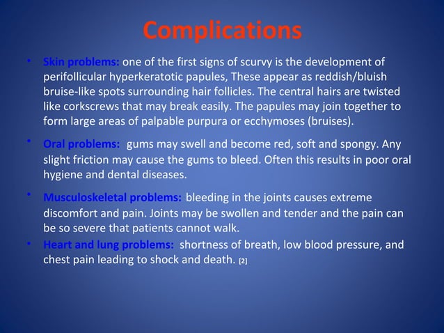 Scurvy | PPT | Nutrition | Healthy Living