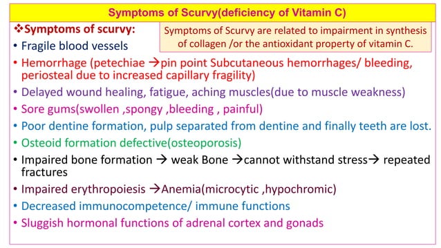 Scurvy (deficiency of vitamin C) | PDF