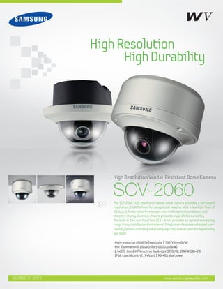 Samsung Techwin SCV-2060 Data Sheet | PDF | Cameras and Camcorders | Consumer Electronics