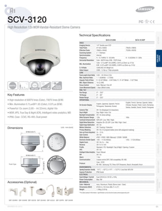 Samsung Techwin SCV-3120 Data Sheet | PDF