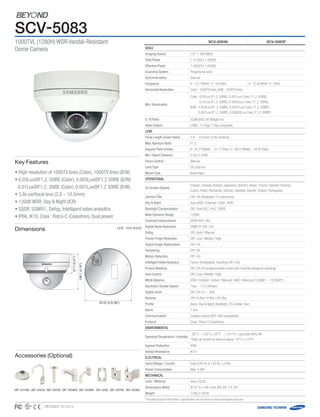 Samsung Techwin SCV-5083 Data Sheet | PDF | Cameras and Camcorders | Consumer Electronics