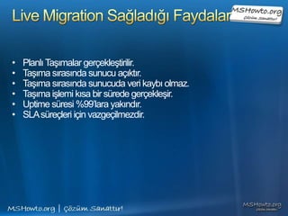 SCVMM 2008 R2 Live Migration Senaryoları | PPTX