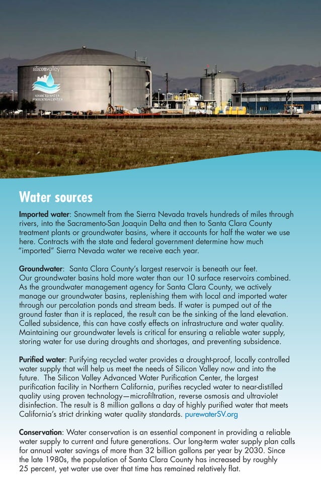Fast Facts - Santa Clara Valley Water District | PDF | Geography | Science