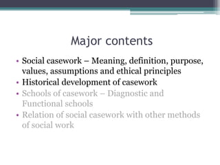 Social Casework Lecture Notes 1 | PPTX