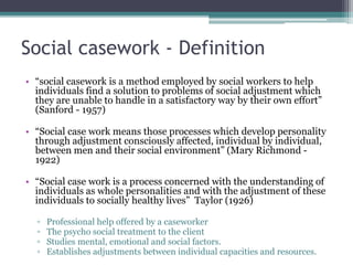 Social Casework Lecture Notes 1 | PPTX