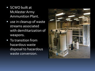 Supercritical water oxidation process | PPT