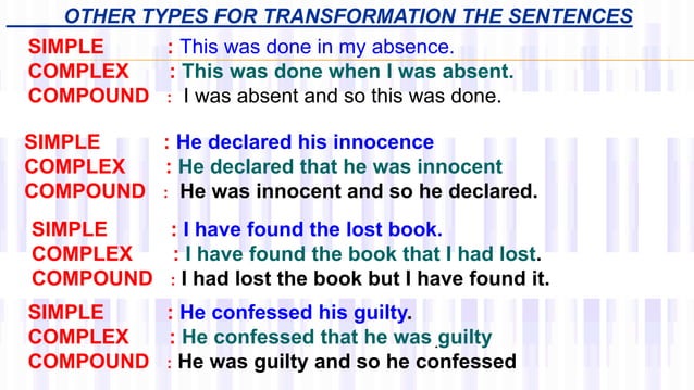 SIMPLE, COMPLEX AND COMPOUND SENTENCES. | PPTX