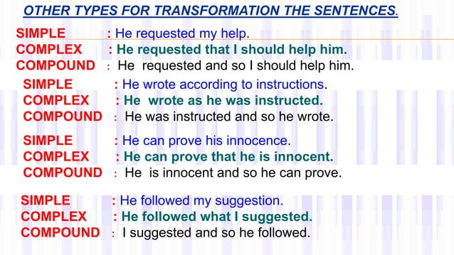 SIMPLE, COMPLEX AND COMPOUND SENTENCES. | PPTX