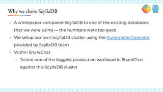ShareChat’s Path to High-Performance NoSQL with ScyllaDB | PDF