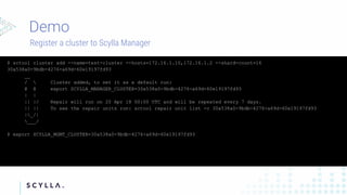 Introducing Scylla Manager: Cluster Management and Task Automation | PPT