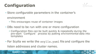 Scylla Summit 2016: Compose on Containing the Database | PDF | Databases | Computer Software and ...