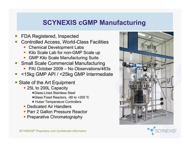 Scynexis Fully Integrated Drug Discovery & Development 2011 Overview | PPT