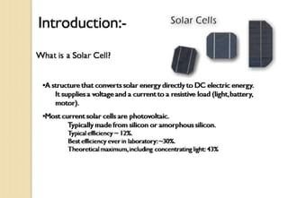 solar cell | PPTX
