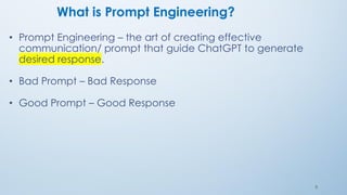 Prompt it, not Google it - Prompt Engineering for Data Scientists | PDF