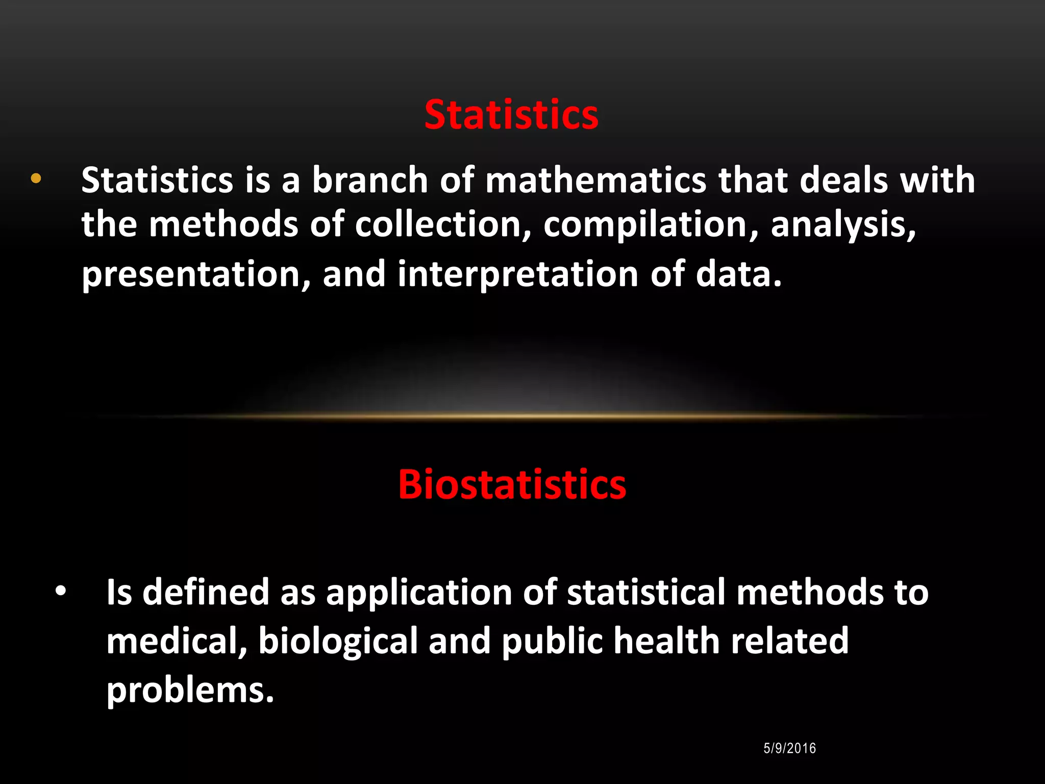 introduction to biostat, standard deviation and variance | PPTX