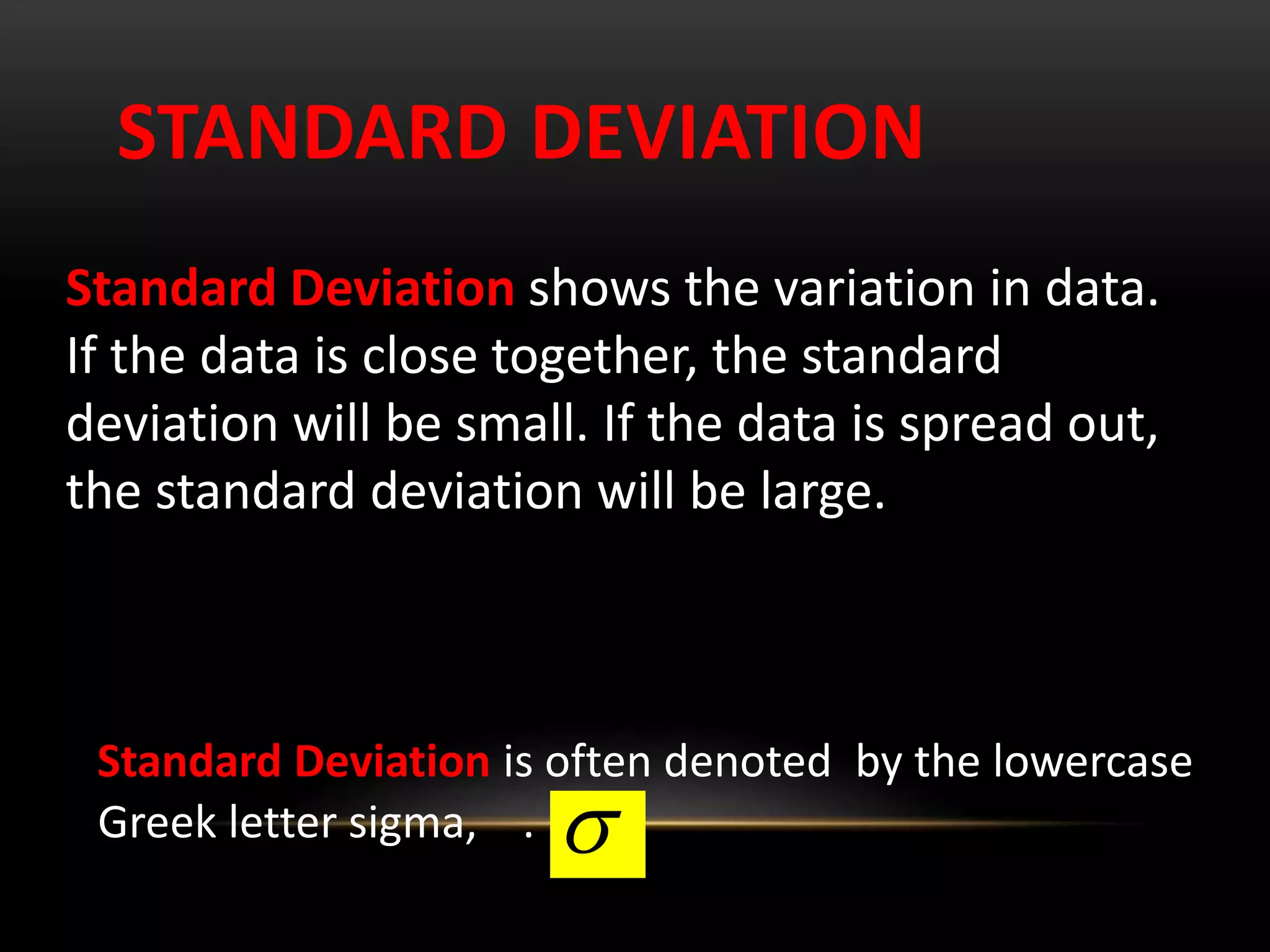 introduction to biostat, standard deviation and variance | PPTX