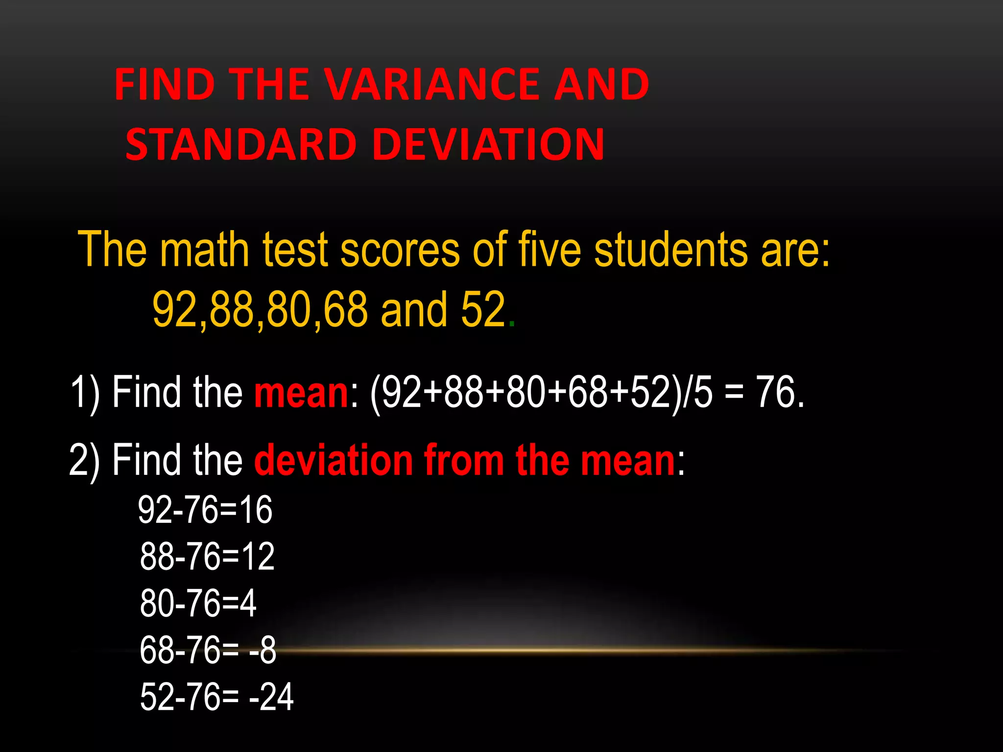 introduction to biostat, standard deviation and variance | PPTX