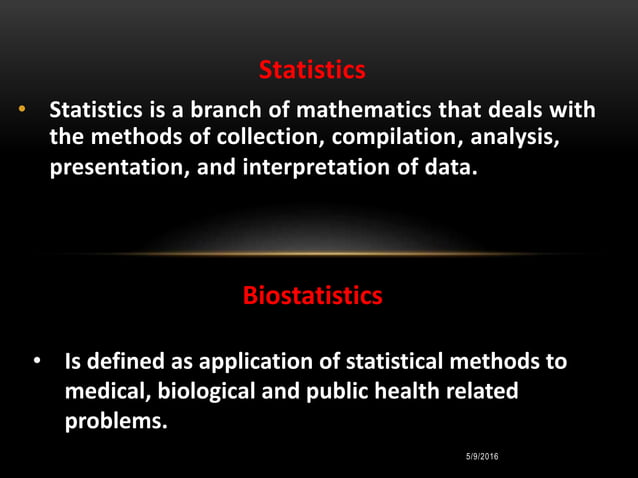 introduction to biostat, standard deviation and variance | PPTX