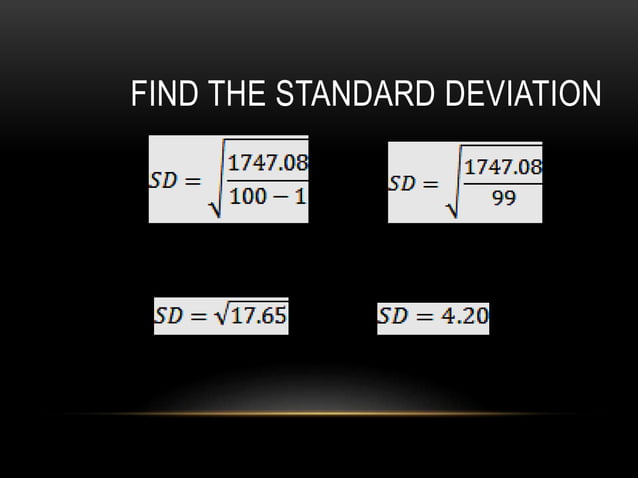 Introduction To Biostat Standard Deviation And Variance Pptx