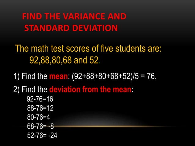 introduction to biostat, standard deviation and variance | PPTX