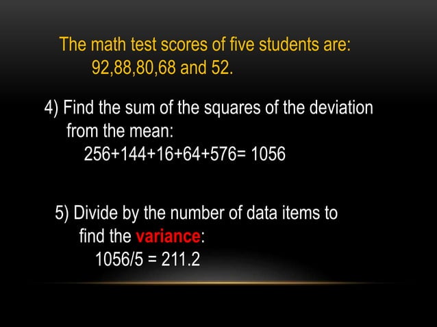 Introduction To Biostat Standard Deviation And Variance Pptx