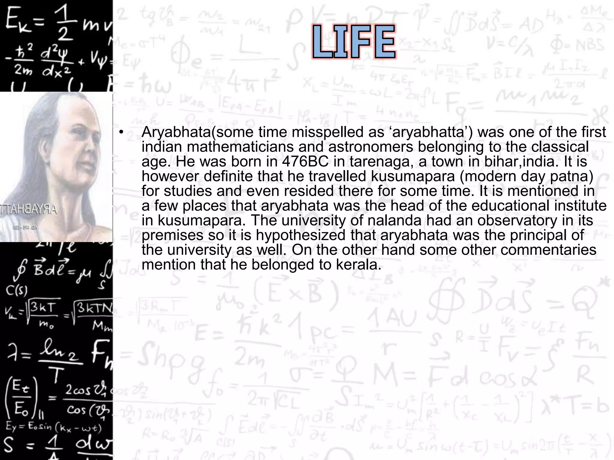 aryabhatta the graet | PPTX