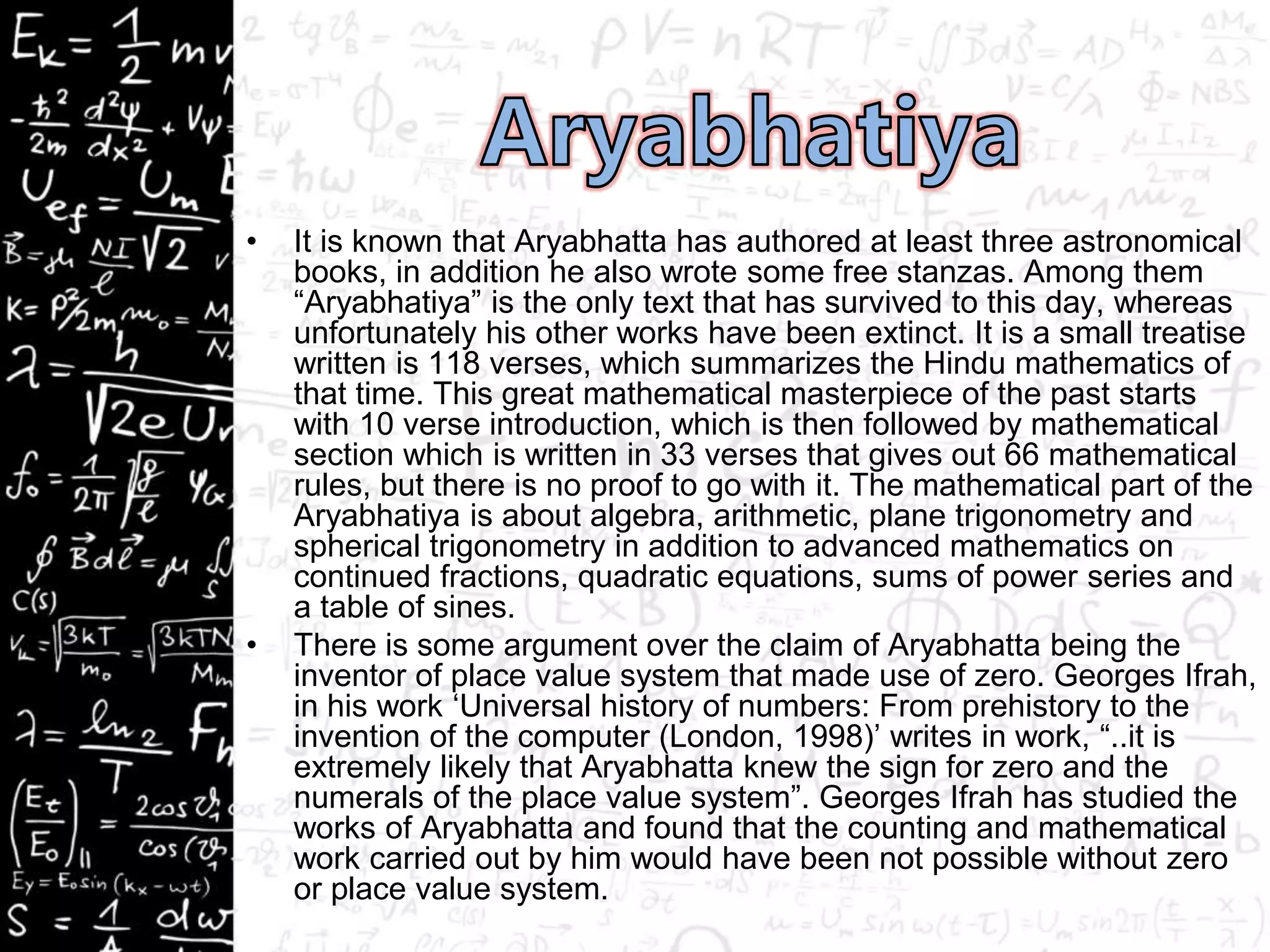 aryabhatta the graet | PPTX