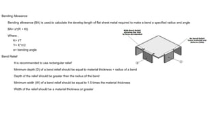 Sheetmetal design | PPTX