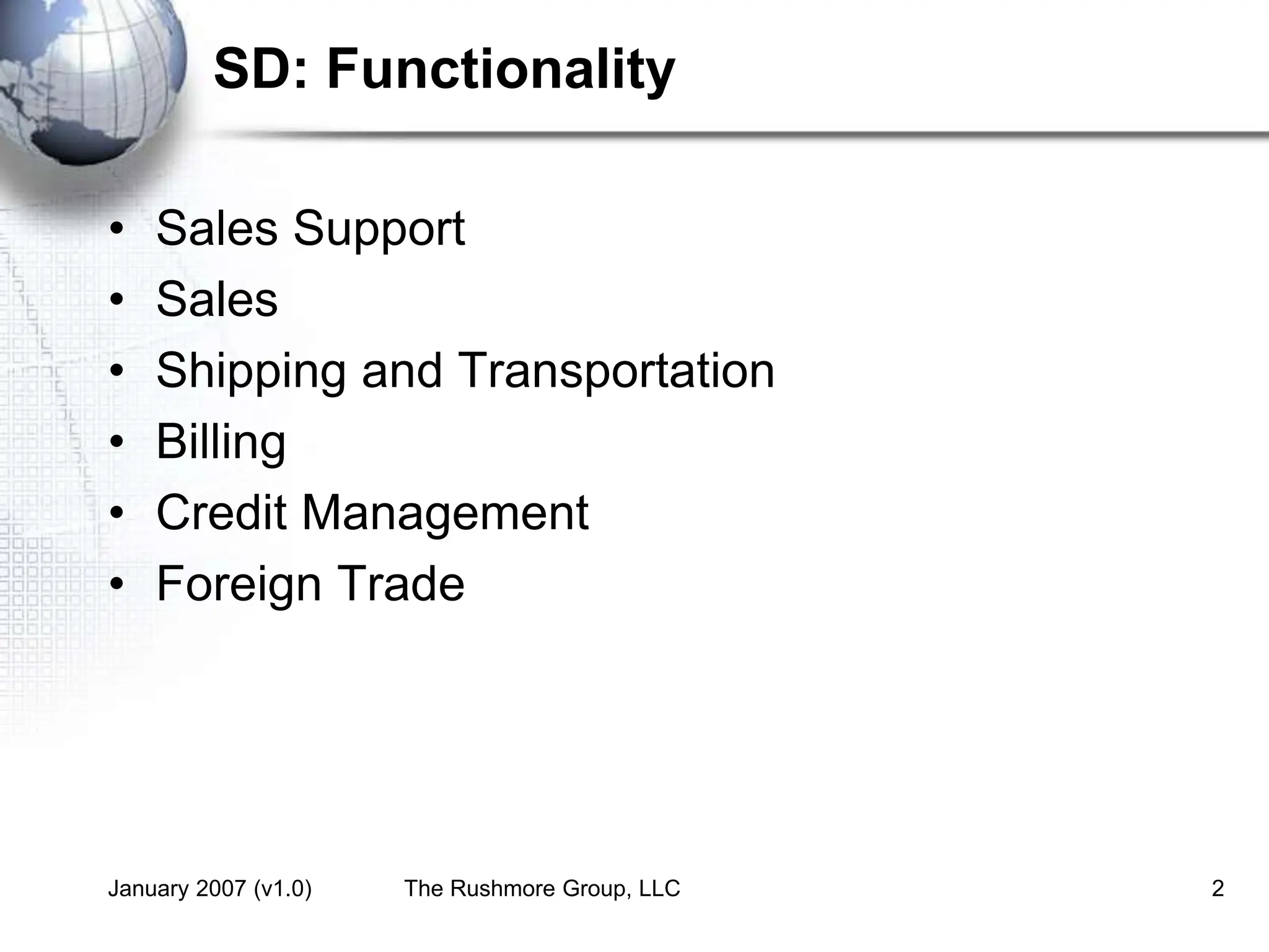 SAP SD module overview ppt for beginners | PPT