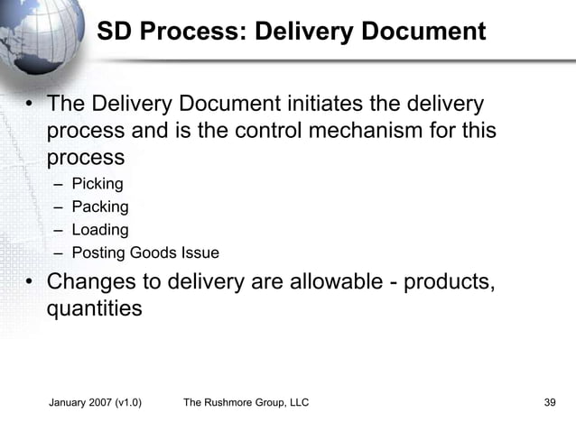 SAP SD module overview ppt for beginners | PPT