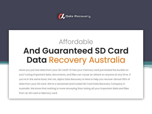 SD Card Data Recovery | Get Guaranteed Services | PPTX