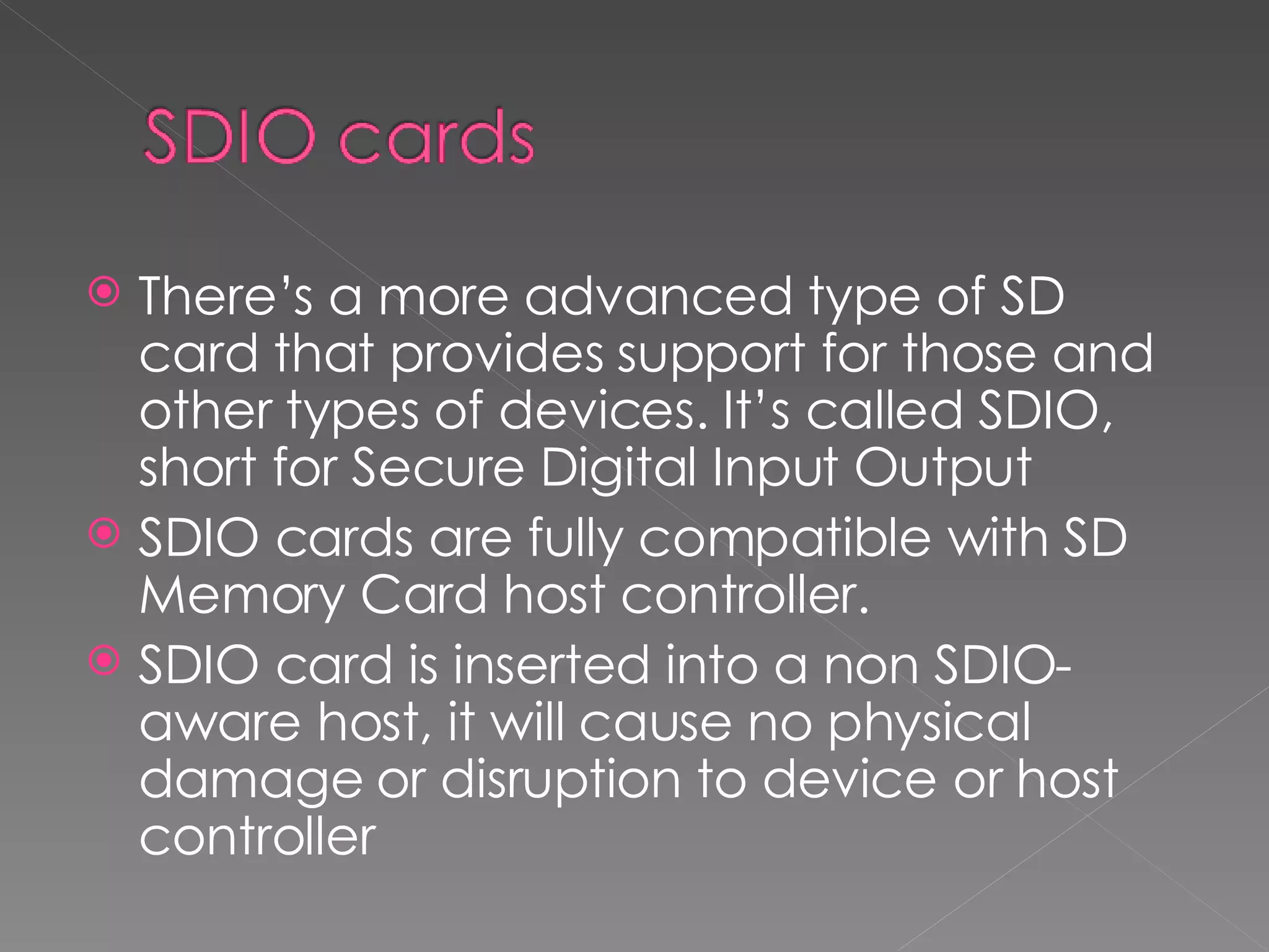 Sd Card WCE Driver Architecture | PPT